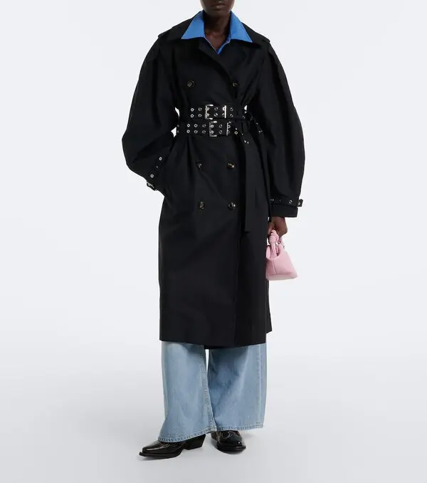 GANNI Cotton Trench Coat