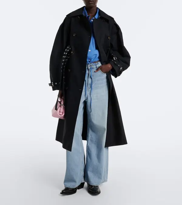 GANNI Cotton Trench Coat