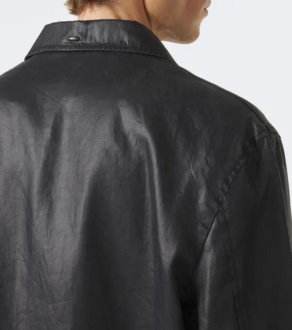 Our Legacy Worker Blouson Jacket In Lacquer Mirror Tencel