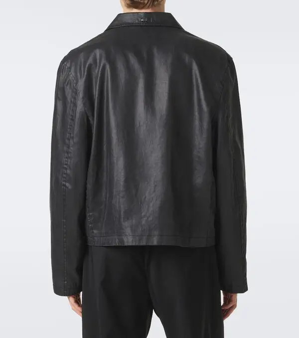 Our Legacy Worker Blouson Jacket In Lacquer Mirror Tencel