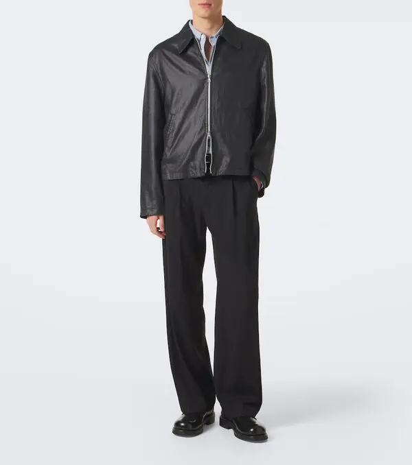 Our Legacy Worker Blouson Jacket In Lacquer Mirror Tencel