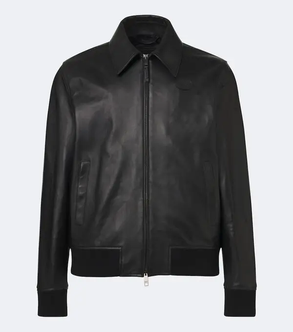 Burberry Bloomsbury Leather Bomber Jacket