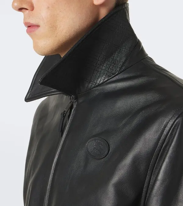 Burberry Bloomsbury Leather Bomber Jacket