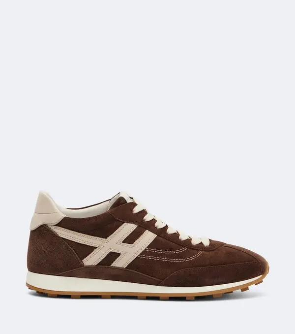 Hogan H699 Suede Lace-up Sneakers - Brown