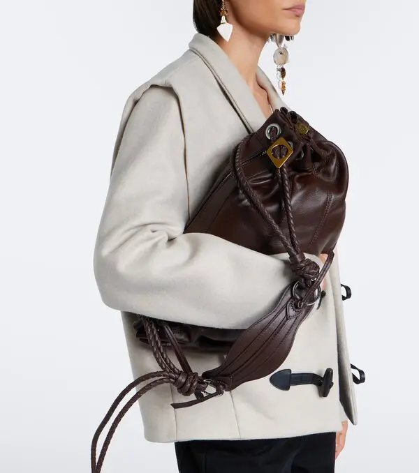 Isabel Marant Étoile Maia Leather Shoulder Bag - Brown