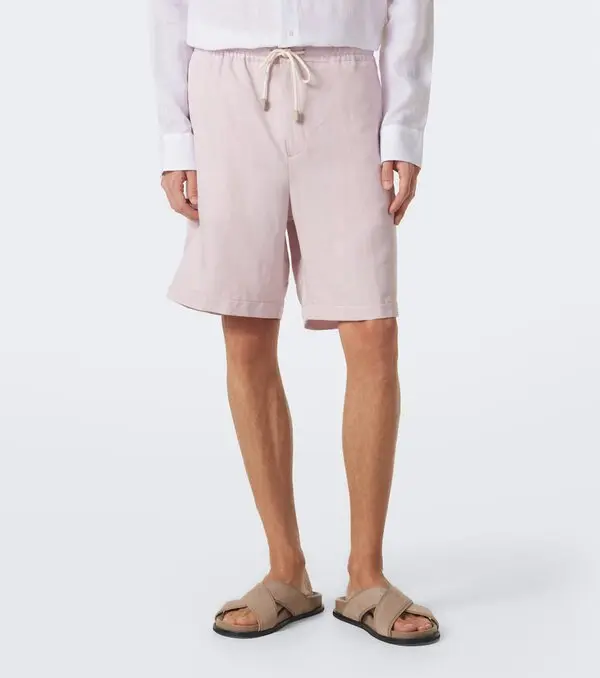 Canali Linen And Silk Shorts