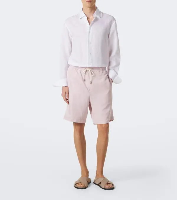 Canali Linen And Silk Shorts