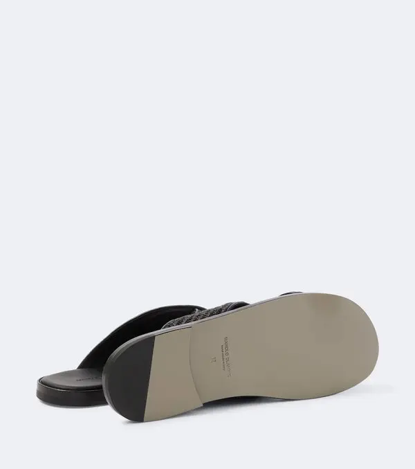Manolo Blahnik Otawi Raffia Slides