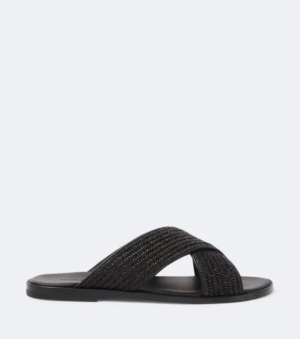 Manolo Blahnik Otawi Raffia Slides