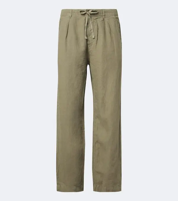 Polo Ralph Lauren Linen Straight Leg Trousers - Green