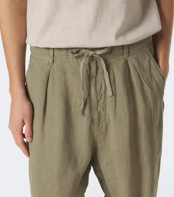 Polo Ralph Lauren Linen Straight Leg Trousers - Green