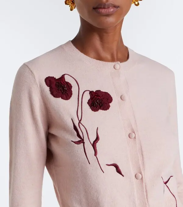 Erdem Floral Applique Cardigan