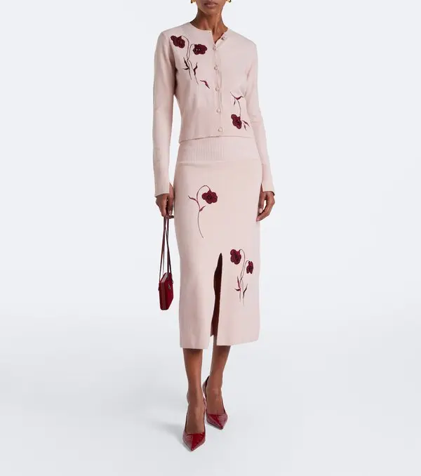 Erdem Floral Applique Cardigan