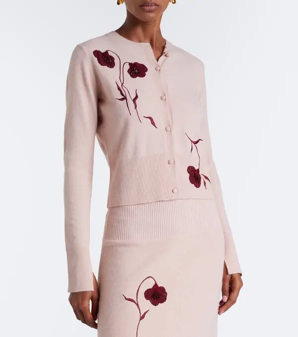 Erdem Floral Applique Cardigan