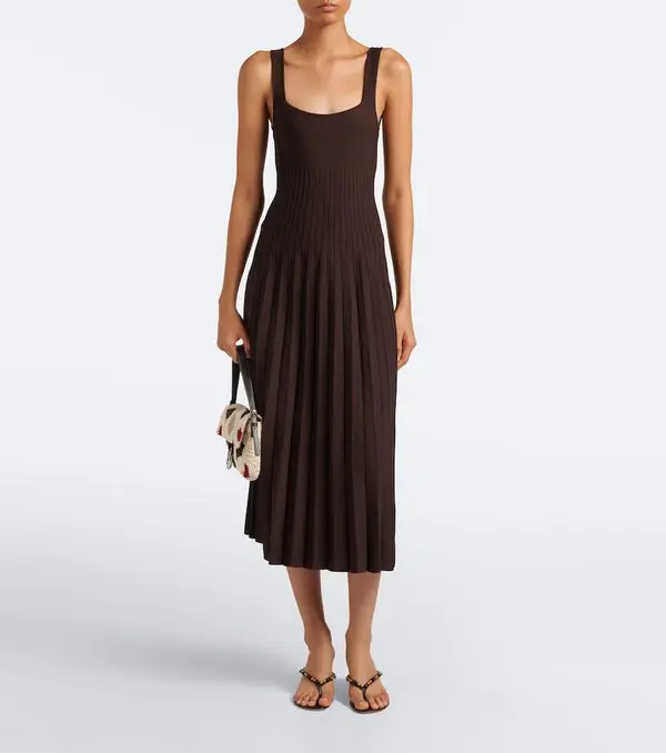Staud Harlow Small Suede And Crochet Shoulder Bag