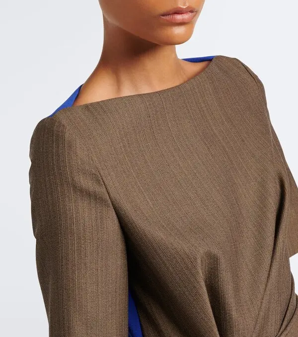 ROKSANDA Caia Draped Wool Midi Dress