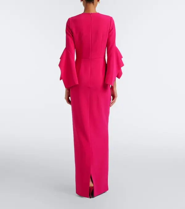 ROKSANDA Cady Gown With Flared Sleeves