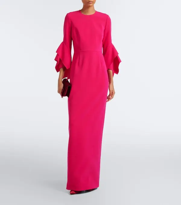 ROKSANDA Cady Gown With Flared Sleeves