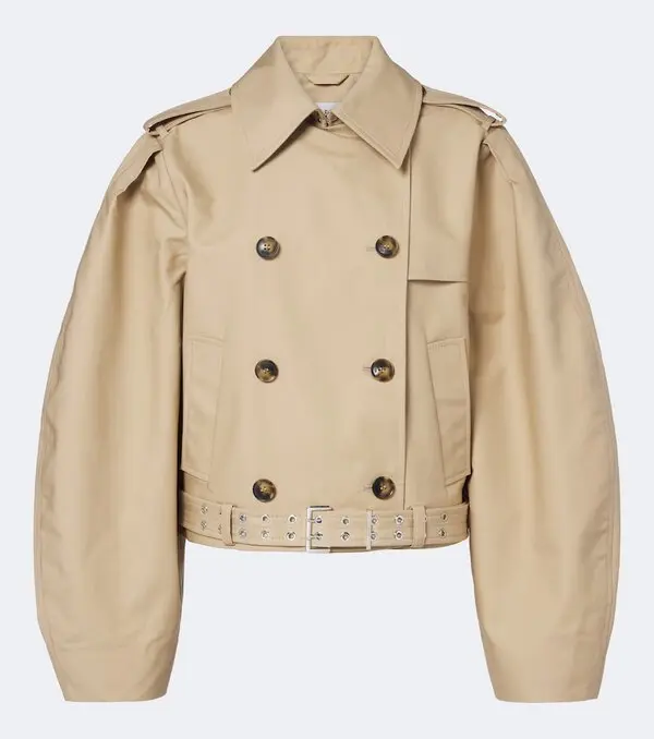 GANNI Double-breasted Cotton Jacket