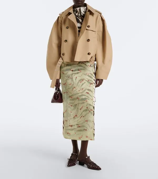 GANNI Double-breasted Cotton Jacket