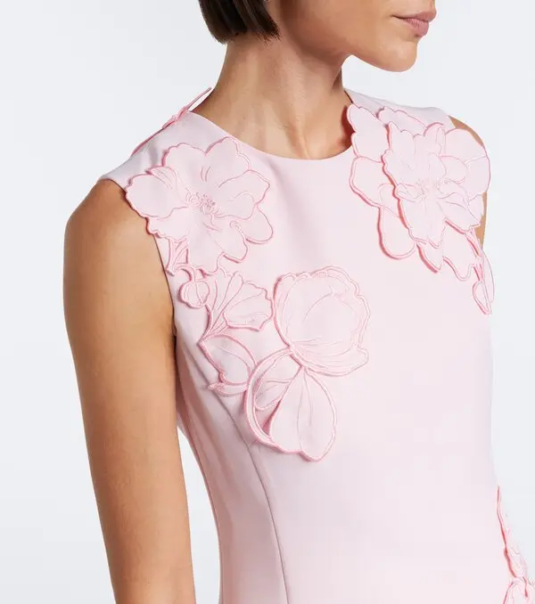 LEO LIN Floral Appliqué Mini Dress
