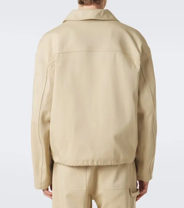 Loewe Cotton Twill Zip-up Jacket With Drawstring Hem
