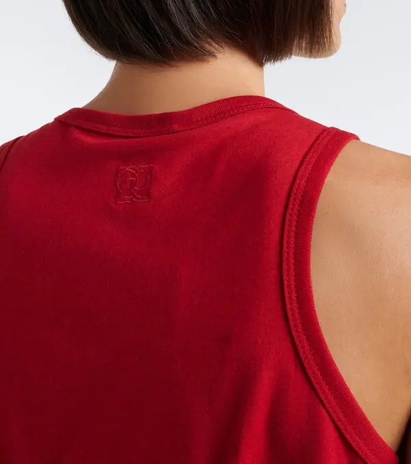 Magda Butrym Cropped Cotton-blend Top With Knot Detail