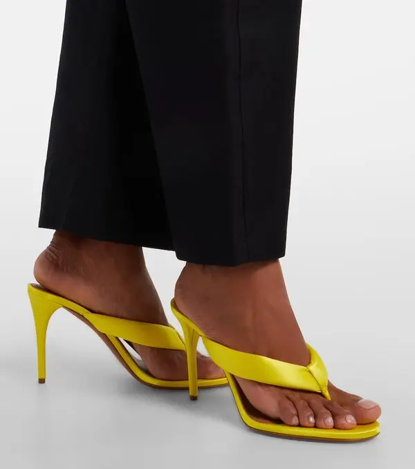 Alaïa Padded Satin Sandals