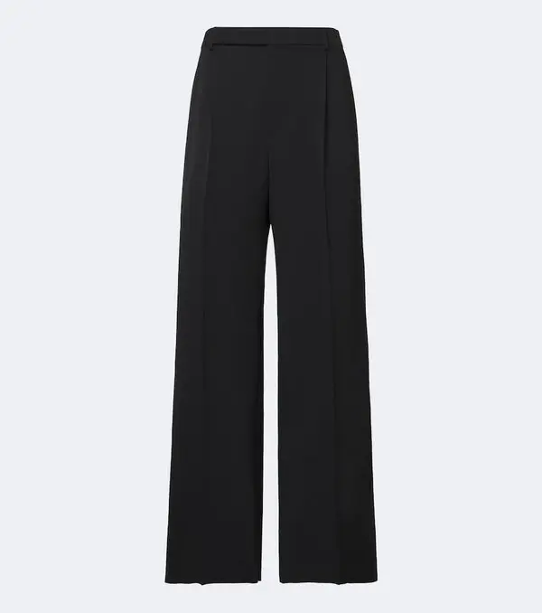Saint Laurent Wool Gabardine Wide-leg Pants