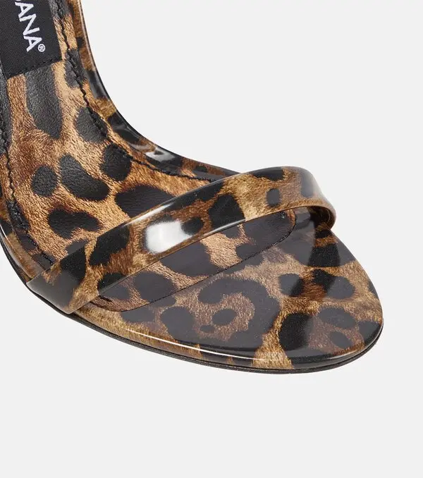 Dolce & Gabbana Leopard-print Leather Sandals