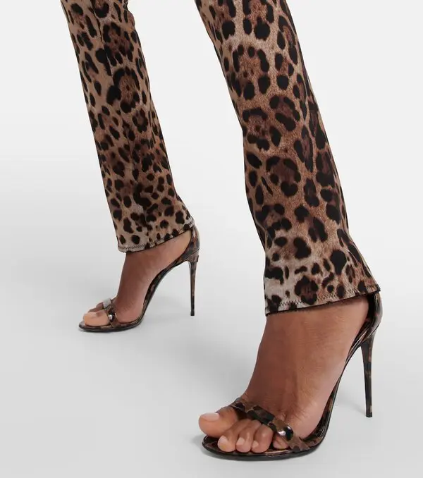 Dolce & Gabbana Leopard-print Leather Sandals