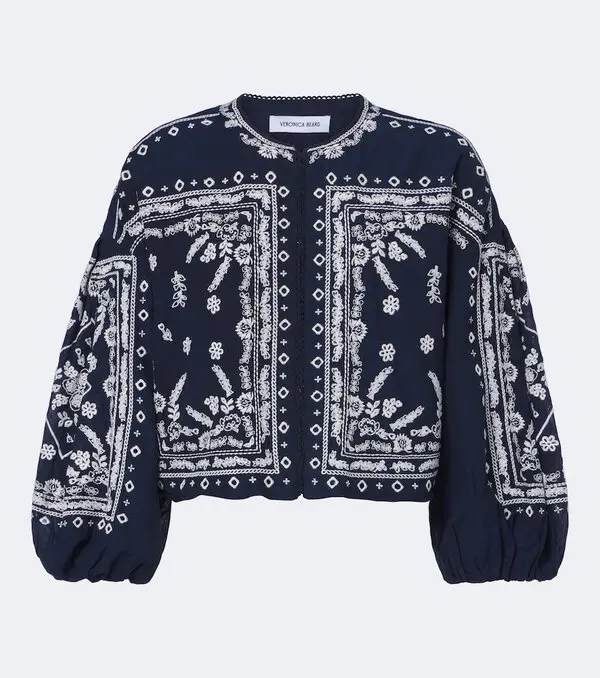 Veronica Beard Drake Embroidered Cotton-blend Jacket