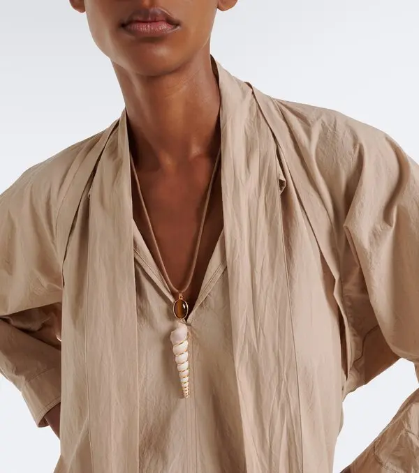 JENNIFER BEHR Finley Pearl Seashell Necklace