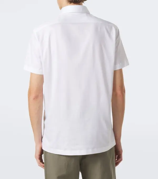 Kiton Cotton Jersey Polo Shirt - White