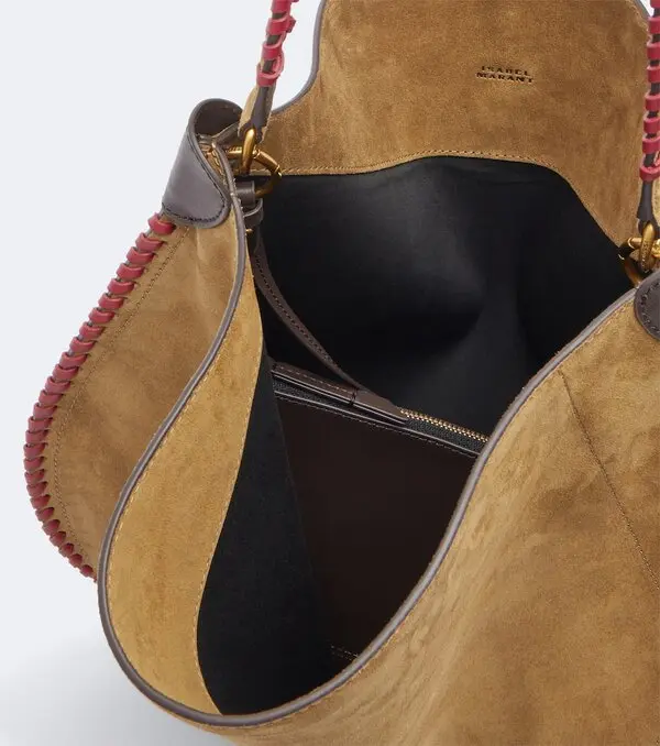 Isabel Marant Étoile Oskan Large Suede Shoulder Bag - Beige