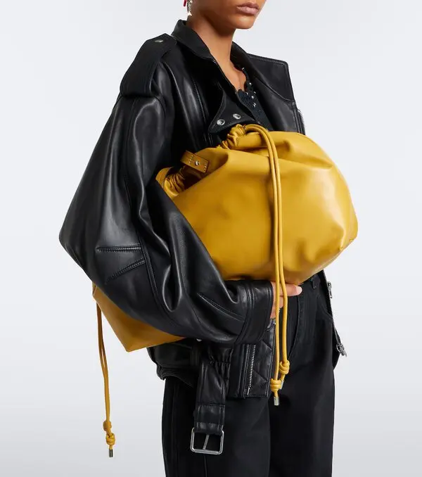 Isabel Marant Étoile Silven Leather Shoulder Bag - Yellow