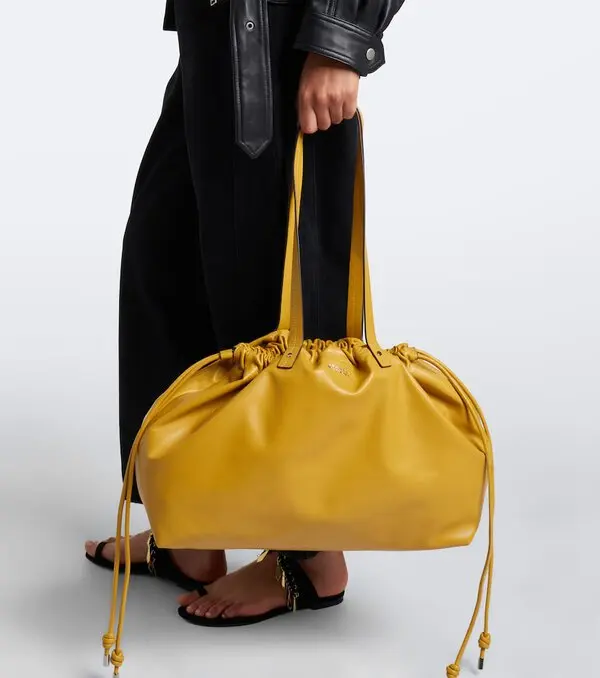 Isabel Marant Étoile Silven Leather Shoulder Bag - Yellow