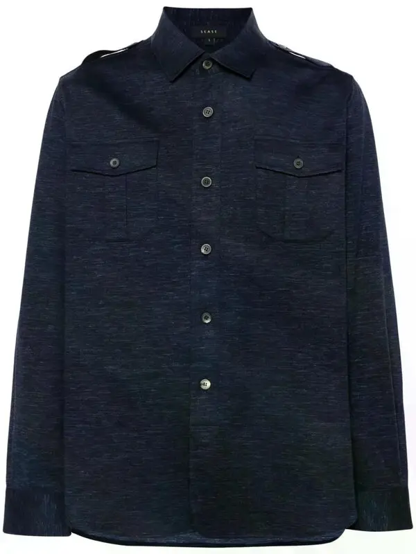 Sease Mélange-effect Virgin Wool-silk Shirt