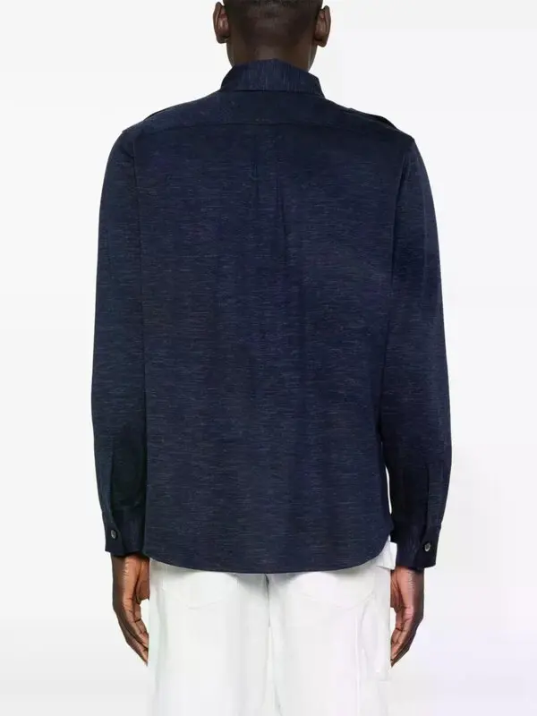 Sease Mélange-effect Virgin Wool-silk Shirt
