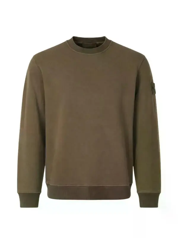 Stone Island Ghost Logo Patch Crew Neck Sweater