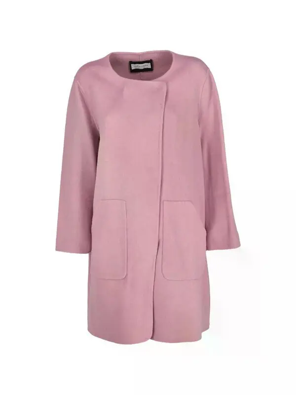 CARACTÈRE Collarless Patch-pocket Coat