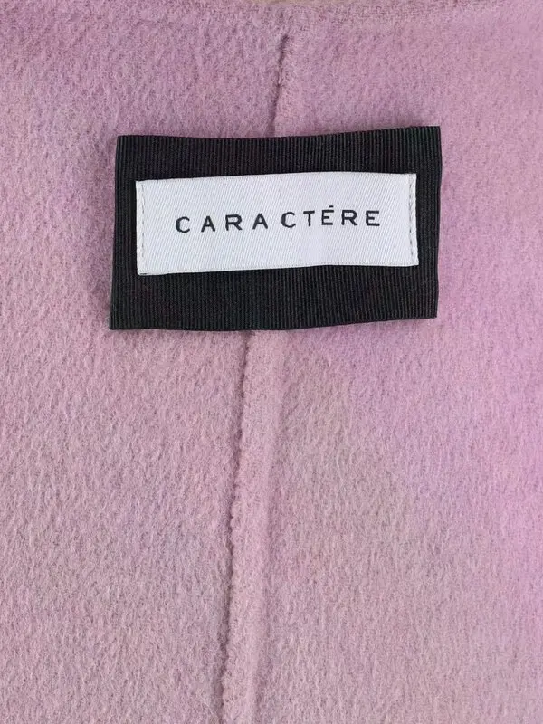 CARACTÈRE Collarless Patch-pocket Coat