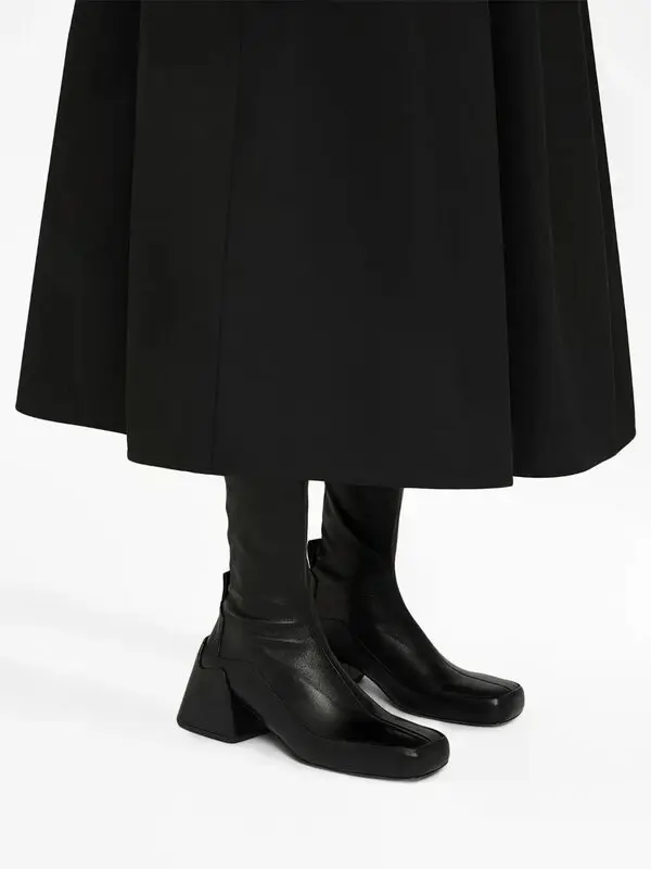 JIL SANDER Block Heel Leather Boots