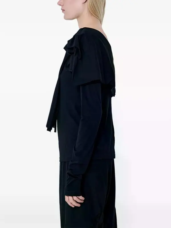 Yohji Yamamoto Long Sleeve Layered Blouse