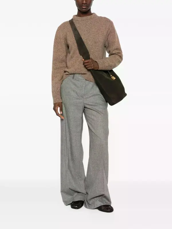 Peserico Melange Effect Wide-leg Trousers