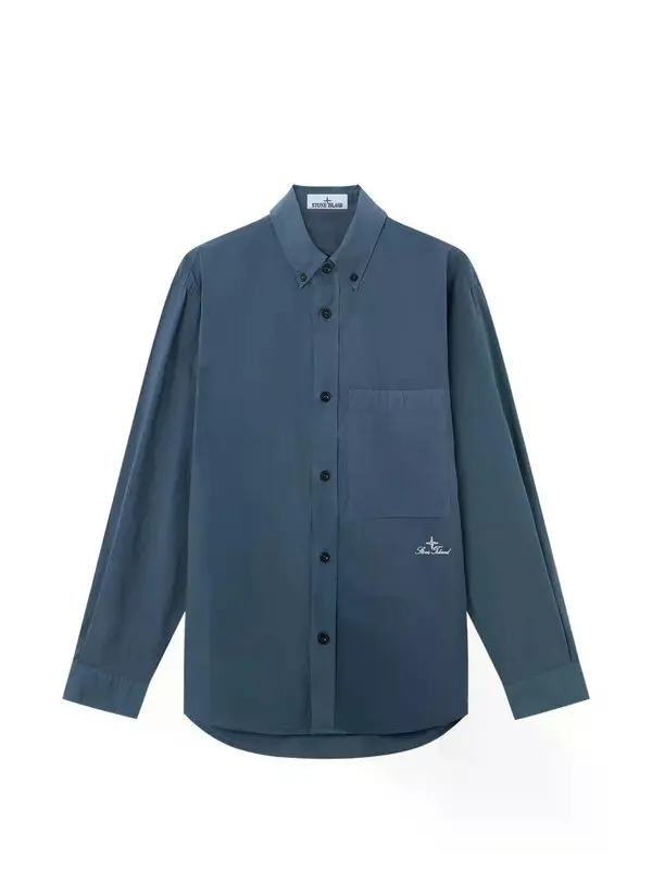 Stone Island Logo-embroidered Button-down Shirt