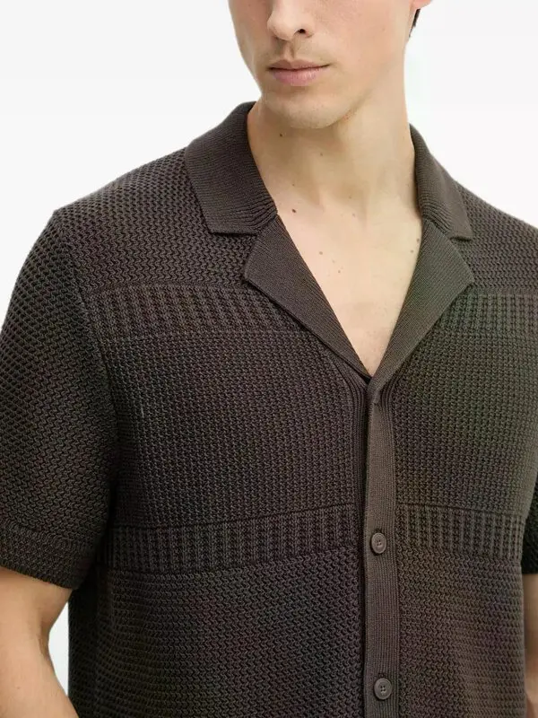 JOOP! Textured Knit Short-sleeve Cardigan
