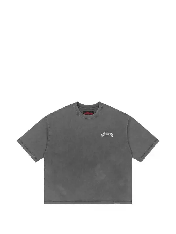GODSPEED Acid-wash Logo-print T-shirt