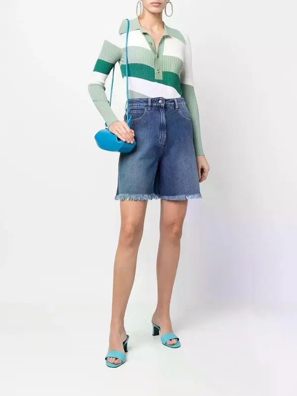Moschino High-rise Straight-leg Denim Shorts