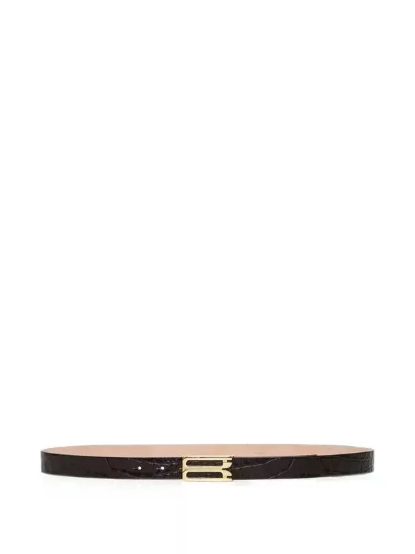 Victoria Beckham Dorian Leather Belt - Brown